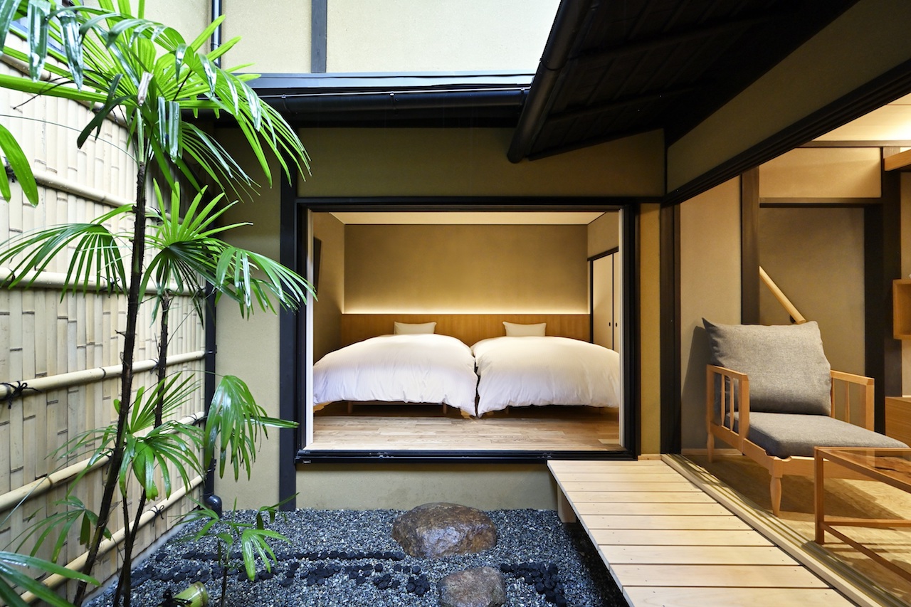 Inn renovated in a traditional Kyoto townhouse located southwest of the ...